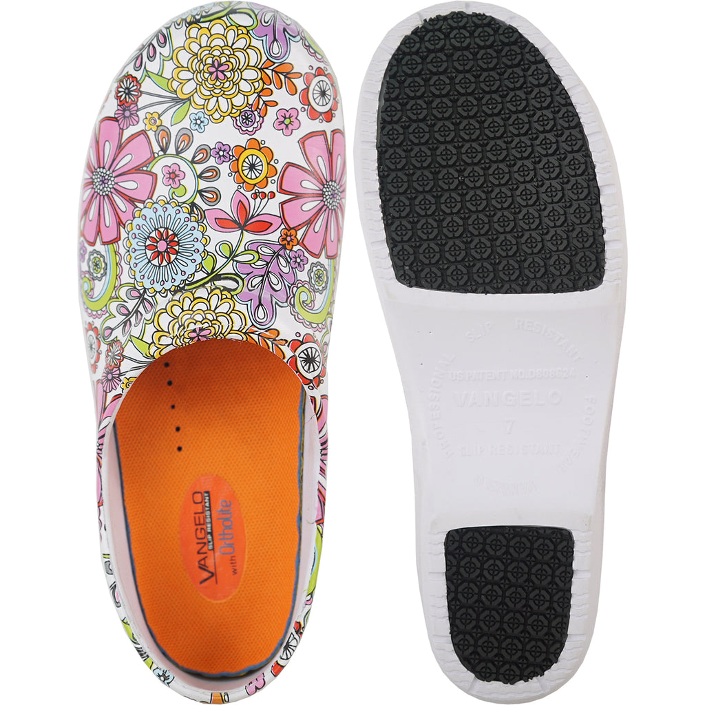 VANGELO Women Slip Resistant Clog NIKO Flower-1 - www.staffshoes.com ...
